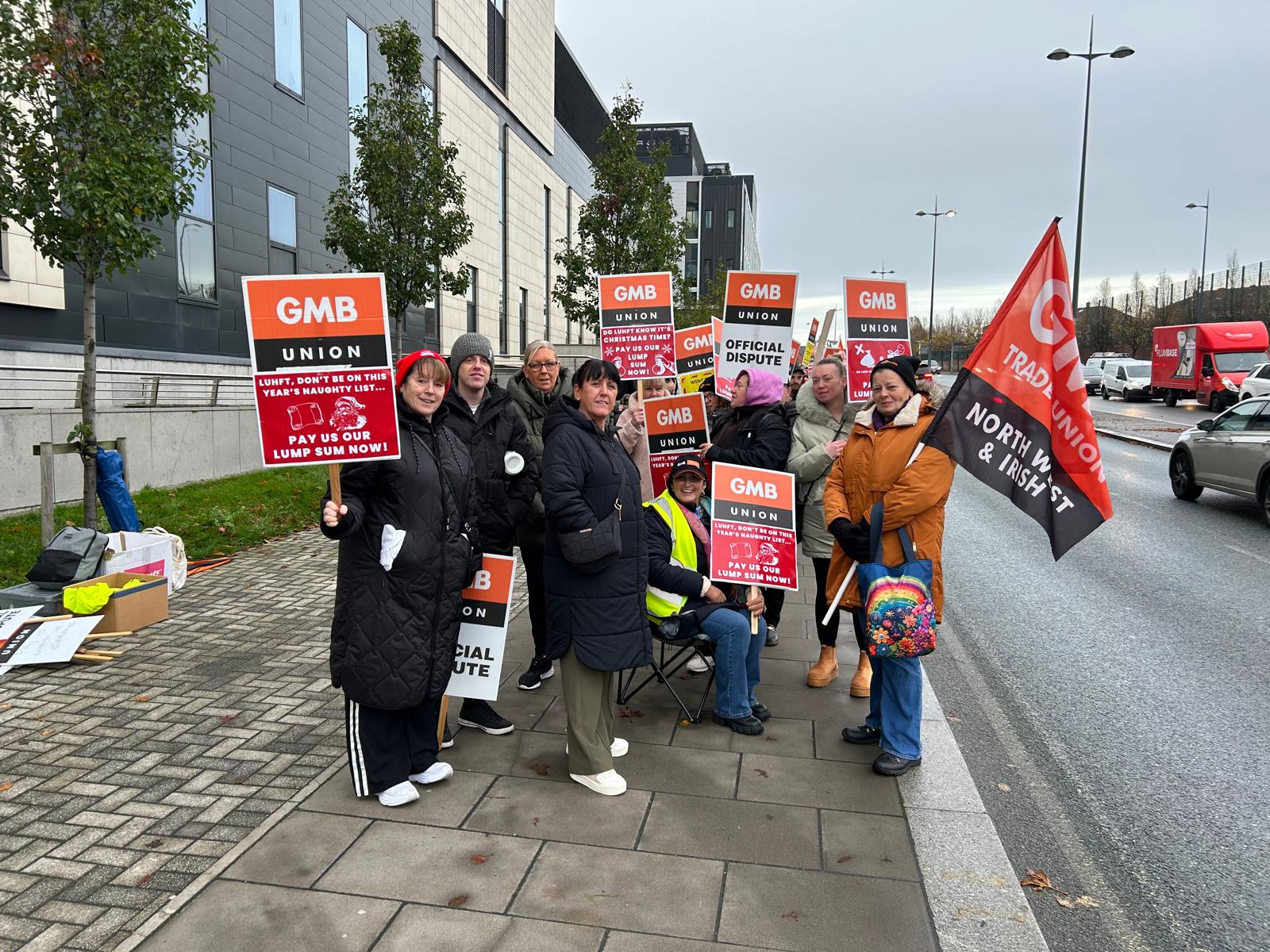 More than 130 Liverpool NHS workers strike for covid bonus | GMB Union